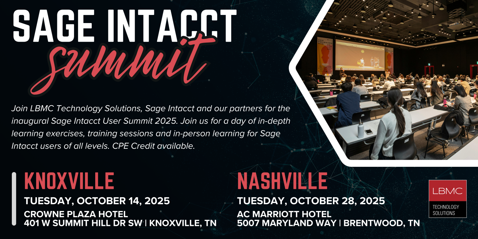 Sage Intacct Summit 2025 - LBMC Tech